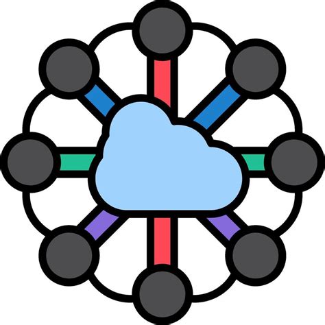 Cloud Computing Line Filled Icon 53854176 Vector Art At Vecteezy