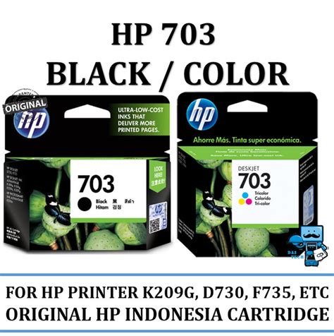 Jual Tinta Hp Original Ink Cartridge 703 Black / Colour - Jakarta Pusat ...