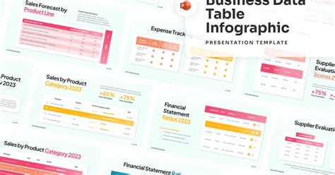 business data table powerpoint incl data and sales envato