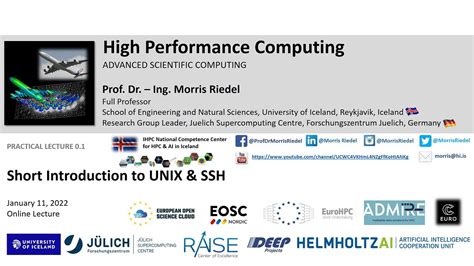 2022 High Performance Computing Practical Lecture 01 Short Introduction To Unix And Ssh Part1 👨