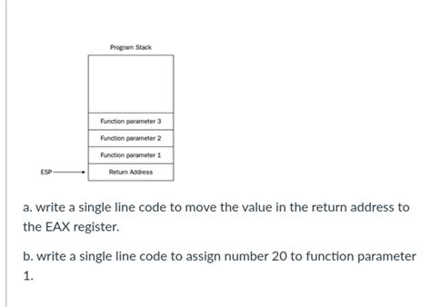 Solved Program Stack Function Parameter Function Parameter Chegg