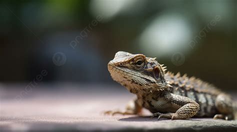 자연 환경에 앉아 있는 귀여운 작은 도마뱀 뒤를 돌아보는 아기 수염 도마뱀 고화질 사진 사진 이구아니아 배경 일러스트 및 사진 무료 다운로드 Pngtree