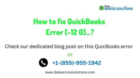 how to fix quickbooks error 12 0 pptx