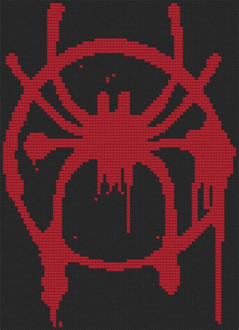 Miles Morales Spider Man Spider Verse Symbol Cross Stitch Pattern Etsy