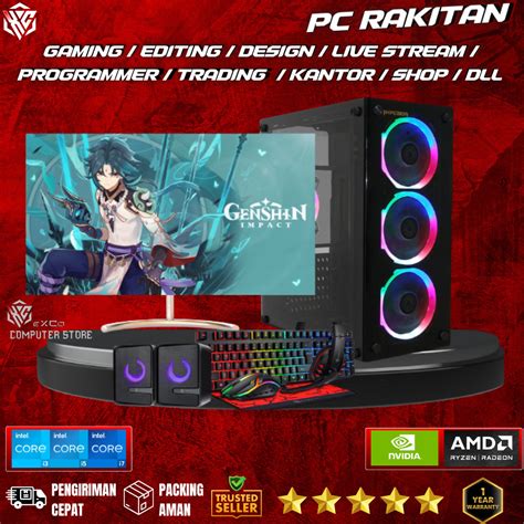 Jual Pc Gaming Core I5 Ram 16gb Vga 4gb Ddr5 Ssd Hdd Monitor 22 Inch