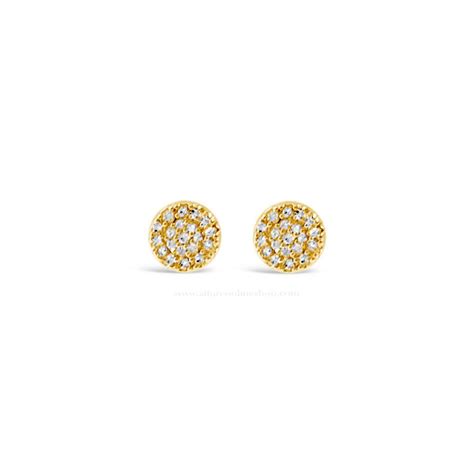 Jewel By Absolute Je Gl Small Pav Stud Gold Earrings Allure Online Shop