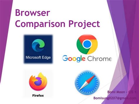 Research Project Csi1 This Presentation Compares Popular Web Browsers Such As Chrome Safari