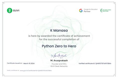 manasa katrakuti on linkedin i am thrilled to share that i have successfully completed the python…