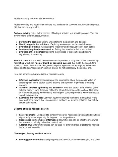 What About Problem Solving And Heuristic Search Pdf Heuristic