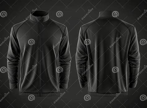 Jacket Template For Men Front And Back View Blank For Graphic Design
