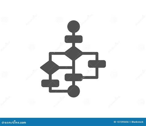 Block Diagram Icon Path Scheme Sign Vector Stock Vector