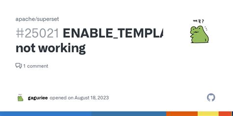 enable template processing not working · issue 25021 · apache superset