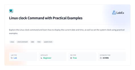 linux clock command with practical examples labex