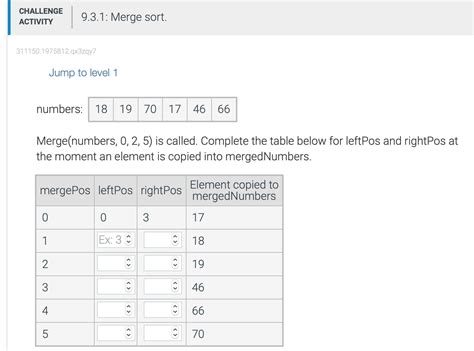 Solved CHALLENGE ACTIVITY Merge Sort Chegg