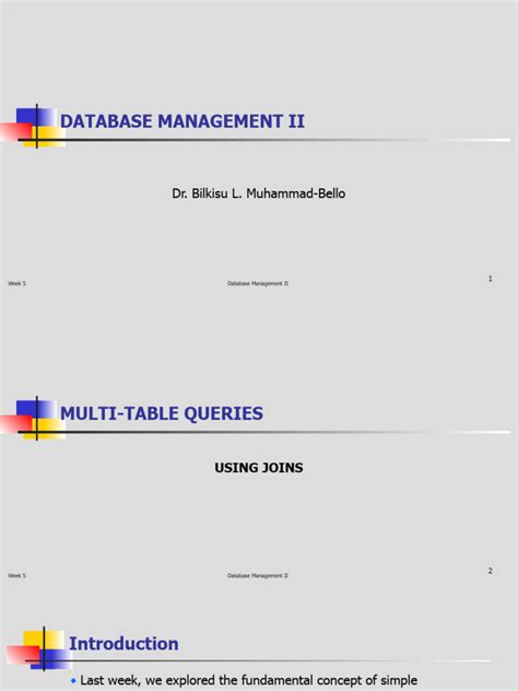 Wk5 Multi Table Queries Pdf Table Database Data Management