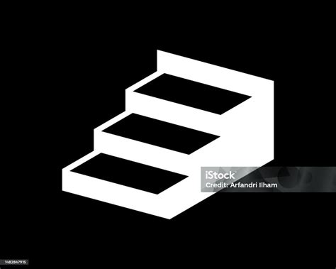 계단 올라가 계단 사다리 오르기 계단 3d 기하학적 간단한 벡터 디자인 그림 3차원 형태에 대한 스톡 벡터 아트 및 기타 이미지