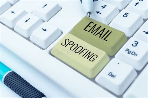 Conceptual Display Email Spoofing Concept Meaning Secure The Access