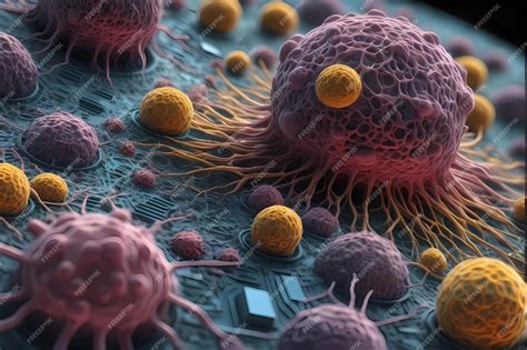 Premium Ai Image 3d Rendered Illustration Of A Cell Human And Cancer