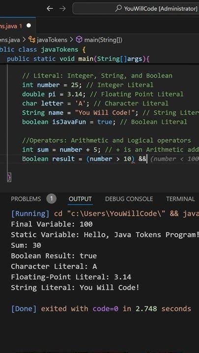 Java Tokens Program Java Full Course 2025 Beginner To Advanced