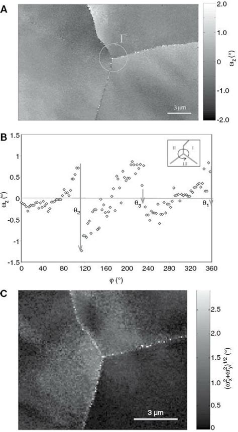 Mapping Of Lattice Rotation Vectors Relative To Average Orientations Of