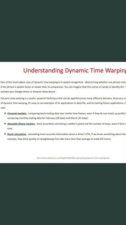 Understanding Dynamic Time Warping Datascience Timeseriesanalysis