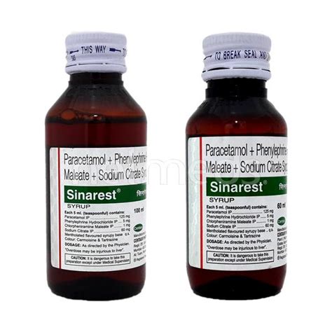 Sinarest Syrup 100ml Buy Medicines Online At Best Price From