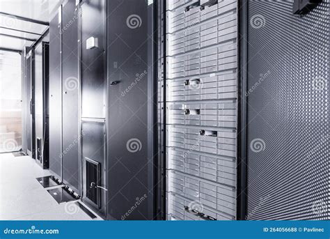 Server Room With Data Storage Hardware Stock Photo Image Of Futuristic Broadband