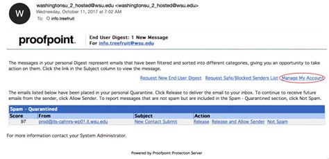 Proofpoint TFREC Admin Washington State University