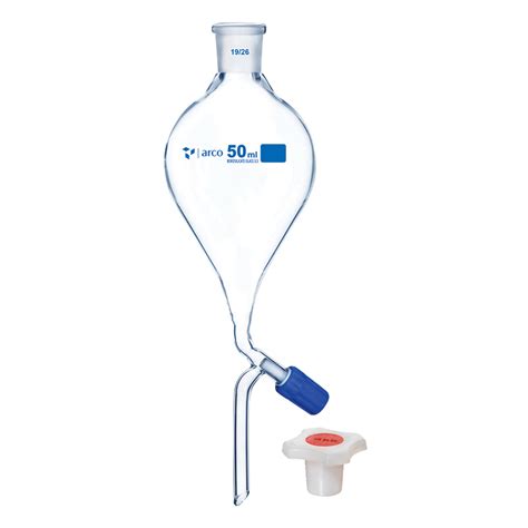 Funnel Separating Pear Shape With Pp Stopper 50ml Arihantlab