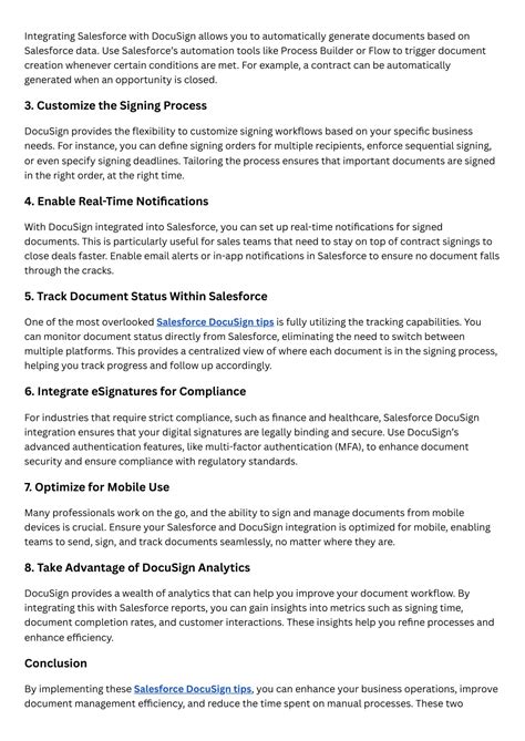 Ppt Salesforce Docusign Tips Streamline Your Workflow Powerpoint