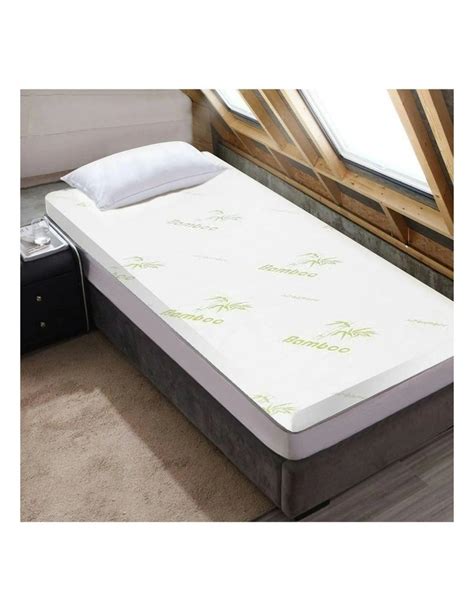 Living Today Memory Foam Mattress Topper With Bamboo Cover Single Cm In White MYER