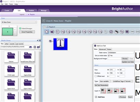 Player Does Not Show User Variable Brightsign Support