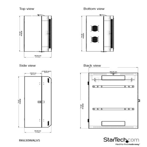 Startech 6u Verticale Serverkast Wandmonteerbaar 76cm Diep