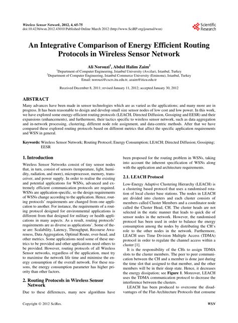 Pdf An Integrative Comparison Of Energy Efficient Routing Protocols In Wireless Sensor Network
