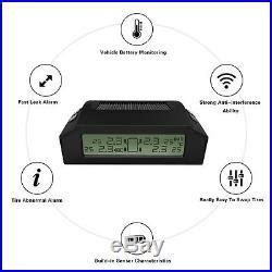 Solar Energy TPMS Tyre Pressure Monitoring Intelligent System 4xExternal Sensors Tire Pressure