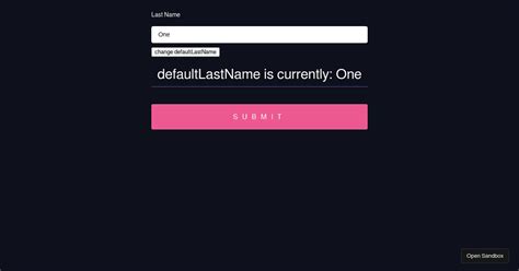 React Hook Form DefaultValues V Forked Codesandbox