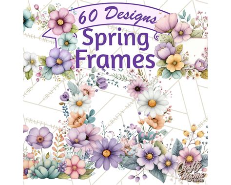 60 Png Spring Frames And Borders Clipart Floral Frame Png Spring