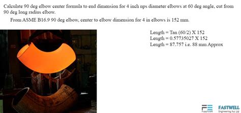 ASTM A WPB Elbow And SA WPB Elbows Dimensions In Degree