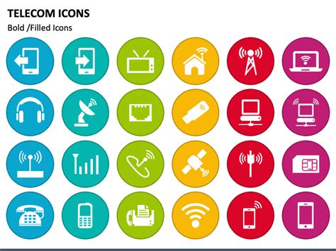 Telecom Icons For PowerPoint And Google Slides PPT Slides
