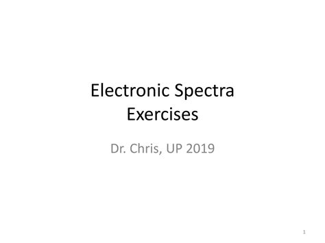 Transition Metal Electronic Spectra Pdf Chemistry Science