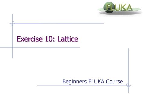 Ppt Exercise 10 Lattice Powerpoint Presentation Free Download Id
