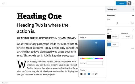 Iterating On The Color Picker · Issue 19785 · Wordpressgutenberg · Github