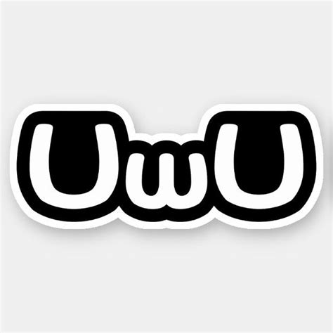 Uwu Happy Anime Face Emoticon Sticker Zazzle Футбольные мячи