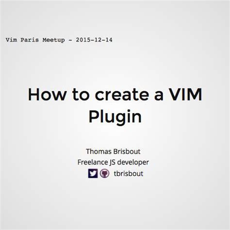 How To Create A Vim Plugin