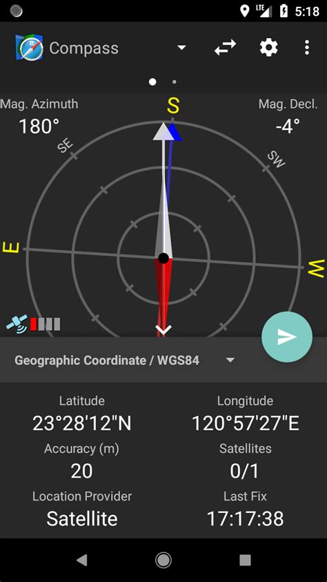 Compass and Coordinate Tool для Android Скачать