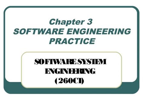 Software Engineering Practice Ppt