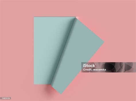 3d 렌더 핑크 블루 노트 용지 말린 모서리 페이지 말림 추상적인 창조적 인 배경 현대 모의 최대 광고 및 홍보 메시지에 대 한 디자인 요소입니다 개념에 대한 스톡 사진 및