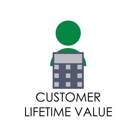 Colored Customer Lifetime Value Vector Icon Illustration 23036688