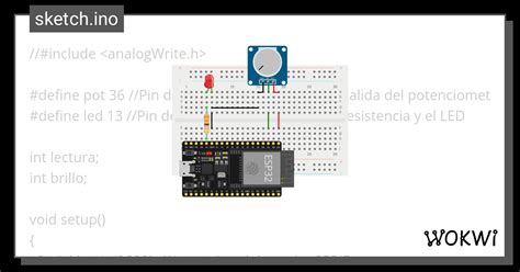 Led Con Potenciometro Wokwi Esp32 Stm32 Arduino Simulator