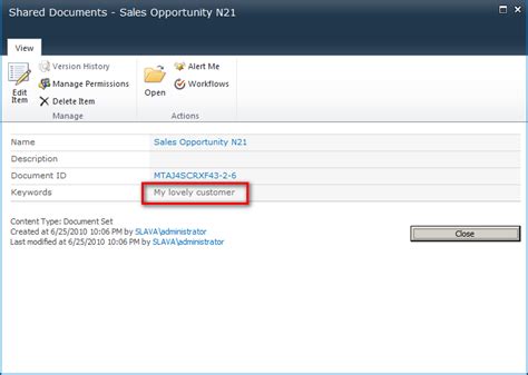 Document Sets Sharepoint 2010 Part 1